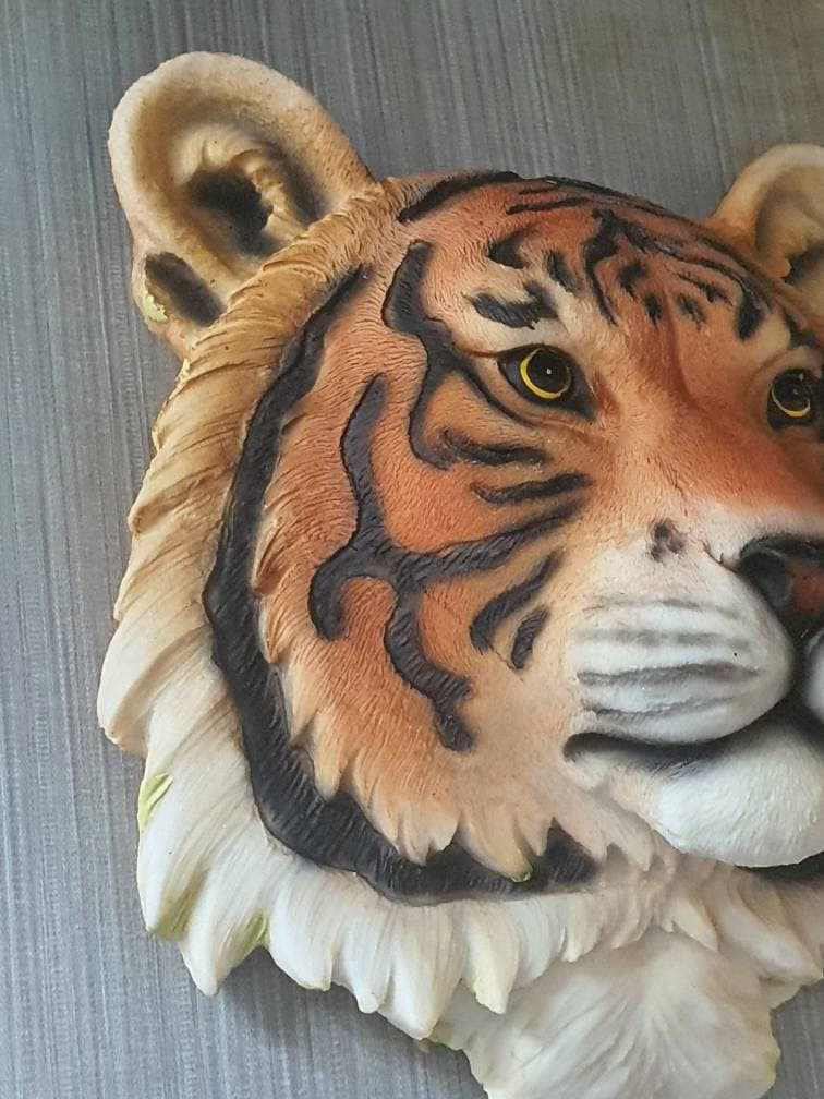 Large 3D Tiger Head Latex Mould, Plaster Concrete Wall Plaque Mold - Etsy