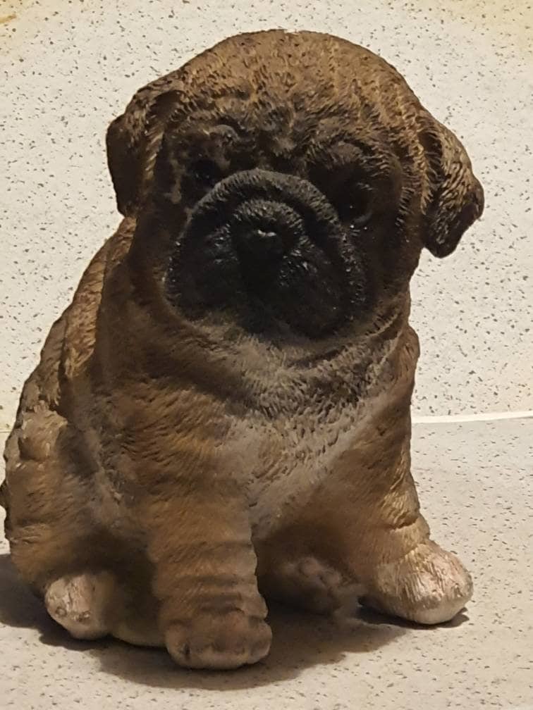 Latex Mould for a Sitting Pug Puppy Dog Ornament, Mold for Plaster or ...
