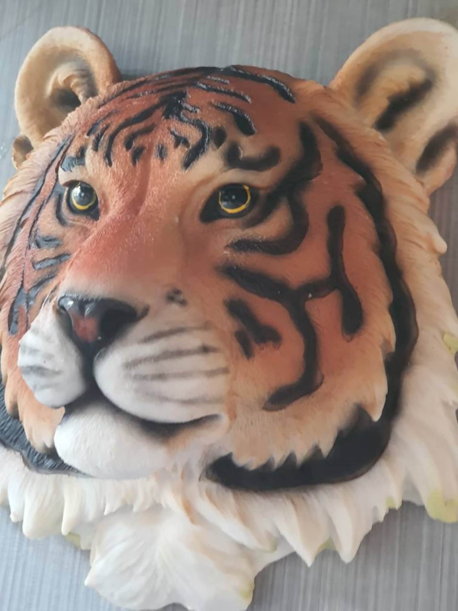 Large 3D Tiger Head Latex Mould, Plaster Concrete Wall Plaque Mold - Etsy