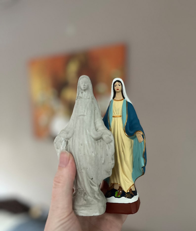Virgin Mary Latex Mould: Concrete, Plaster, Resin Ornament, 14cm - Etsy