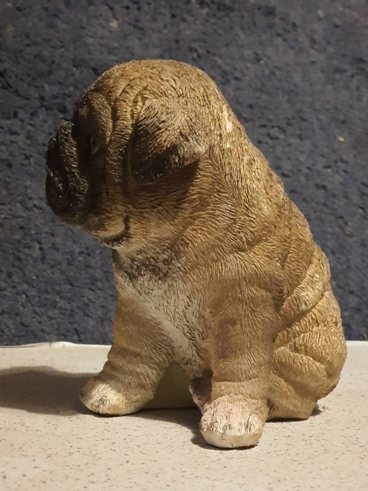 Latex Mould for a Sitting Pug Puppy Dog Ornament, Mold for Plaster or ...