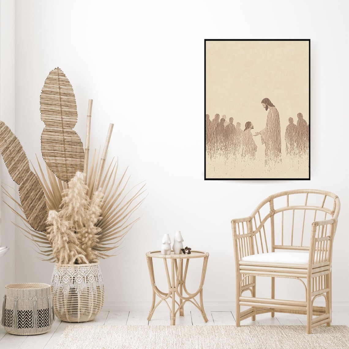 Jesus Illustration, Inspirational Art, Biblical Wall Decor, Spiritual ...