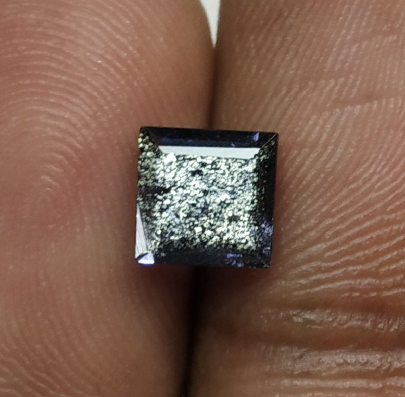 Natural iolite Sunstone faceted step/emerald cut Square shape | Etsy