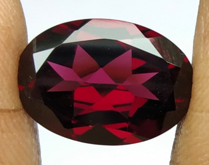 Natural Rhodolite garnet faceted oval shape loose gemstone | Etsy