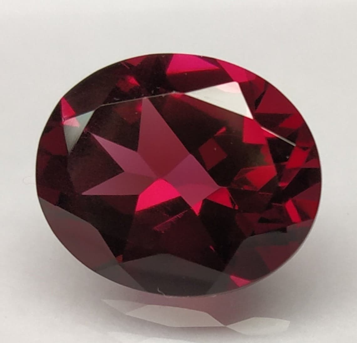 Natural Rhodolite garnet faceted oval shape loose gemstone | Etsy