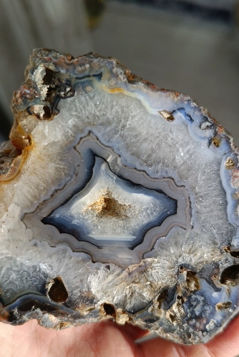 Agate Unique Blue Geode Agate Banded Agate Cubuk Agate Rocks Geodes ...