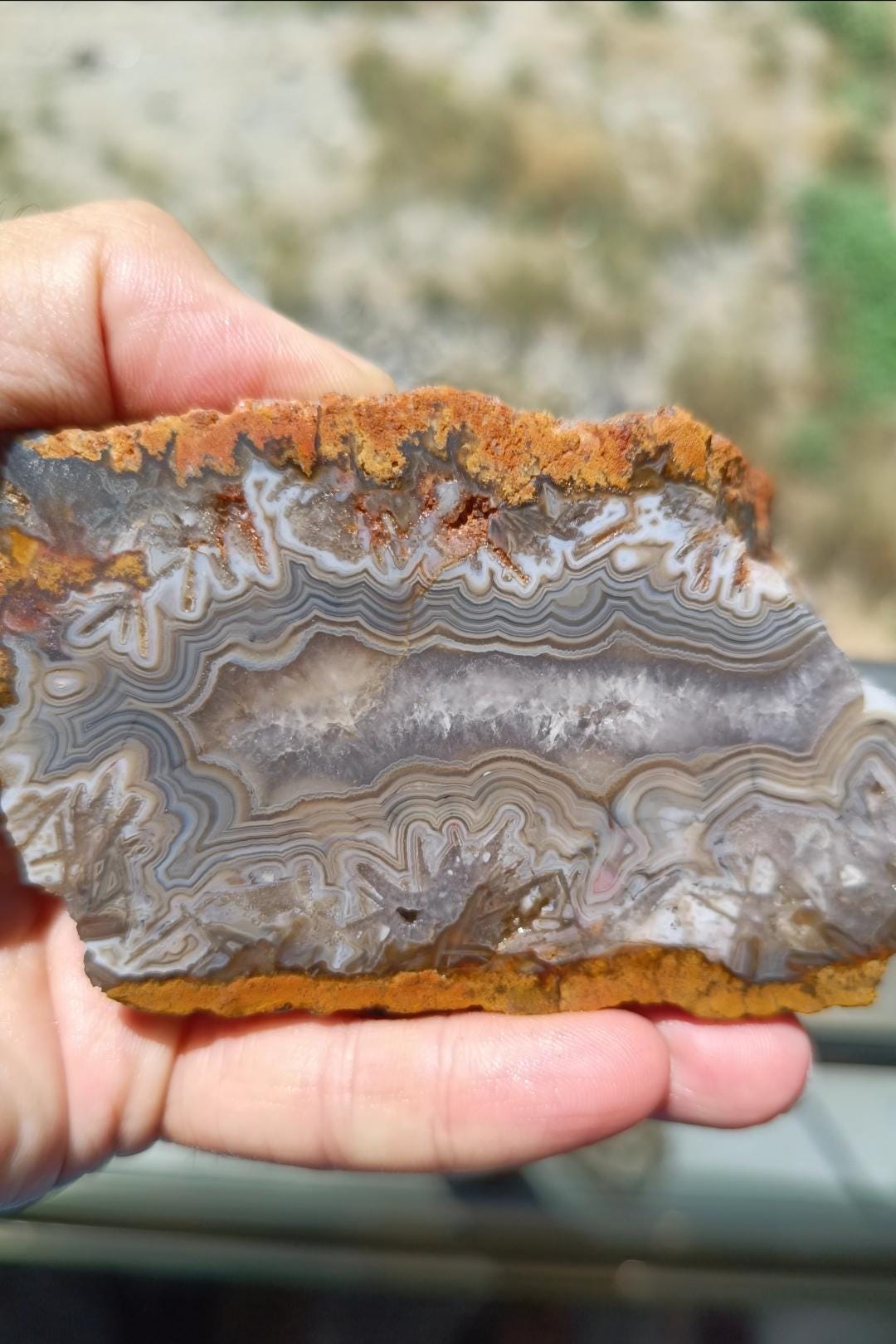 Agate Unique Amethyst Quartz Crystal Lake Superior Agate Geode ...