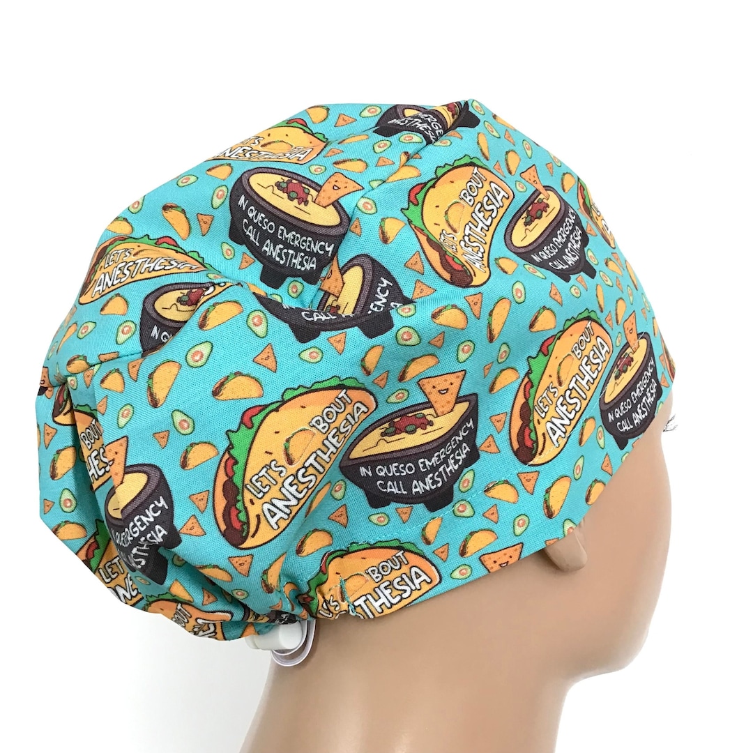 Lets Taco Bout Anesthesia Euro Scrub Cap/euro Scrub Hat/surgical Hat ...