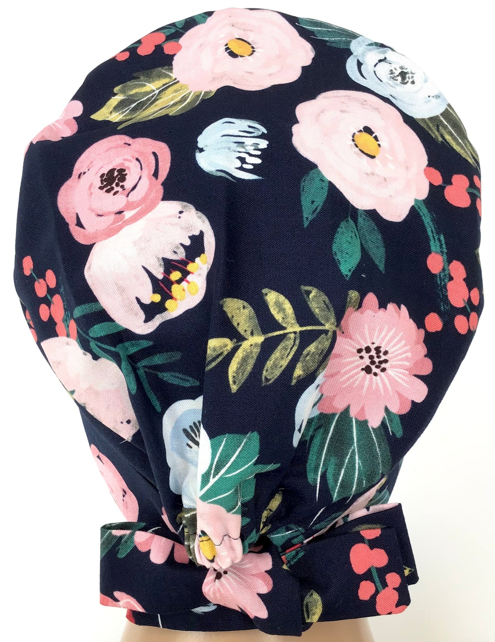 Womens Pixie Style Tie Back Scrub Hat/floral Scrub - Etsy
