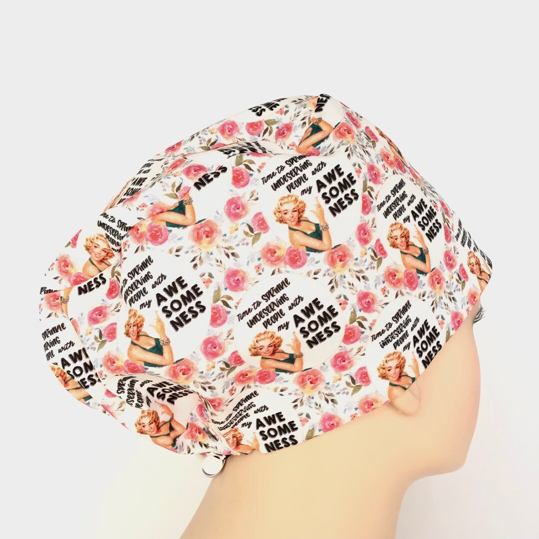 Euro Scrub Cap Time to Sprinkle My Awesomeness /vet Chemo Chef Hat/l&d ...