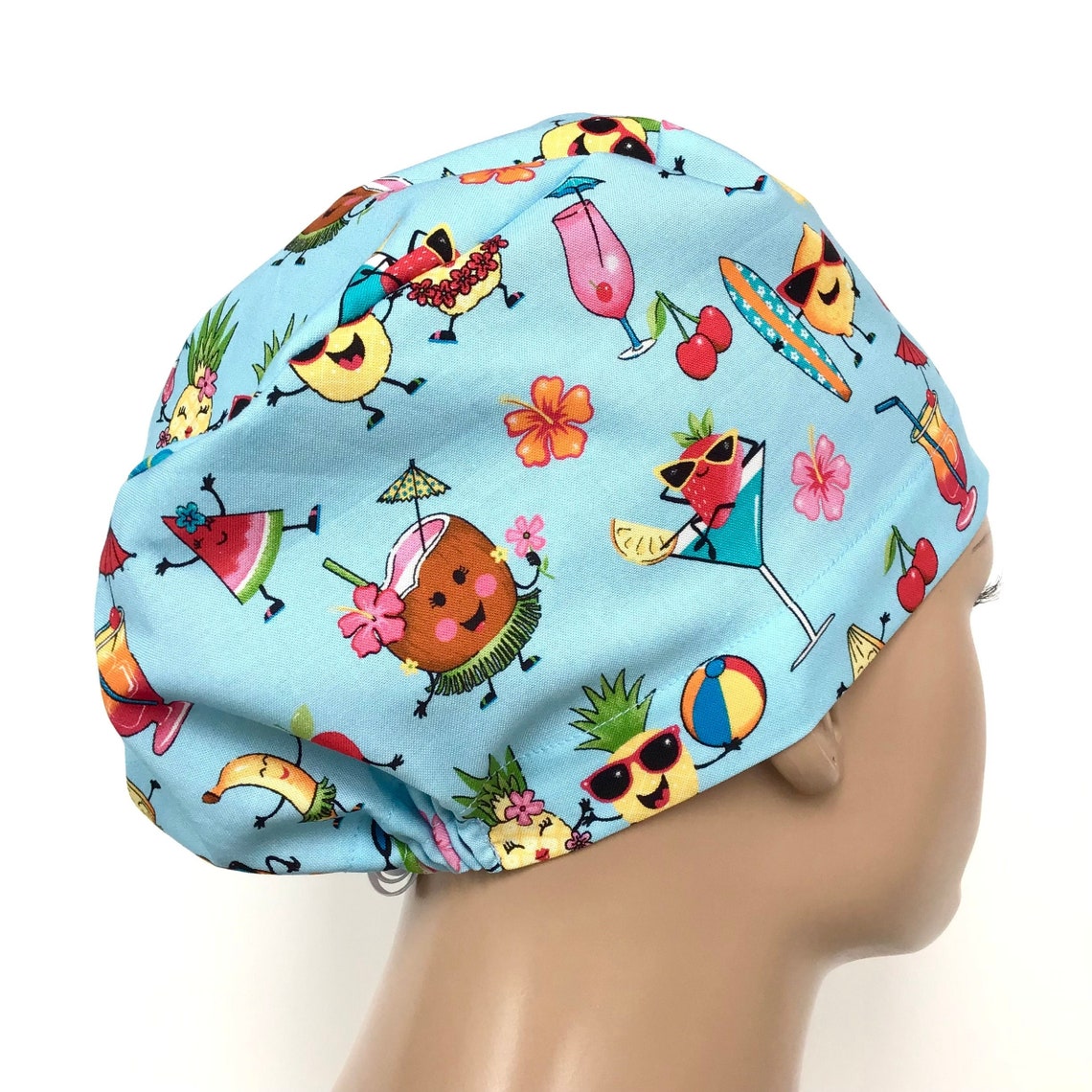 Tropical Delights Euro Scrub Hat/womens Euro Scrub Cap/surgical Hat/vet ...