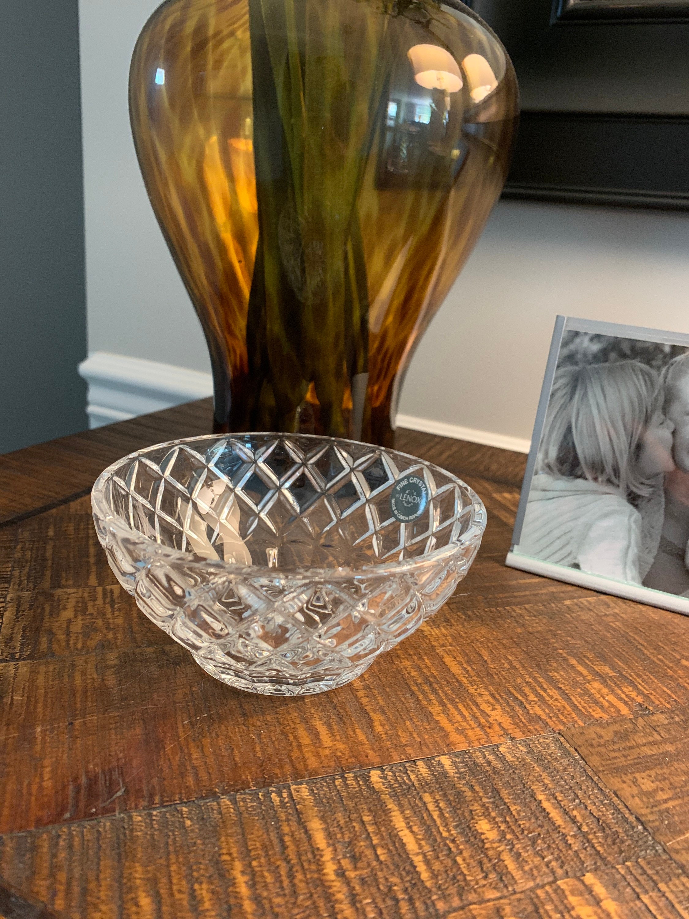 Authentic Lenox lead crystal lattice candy dish container | Etsy