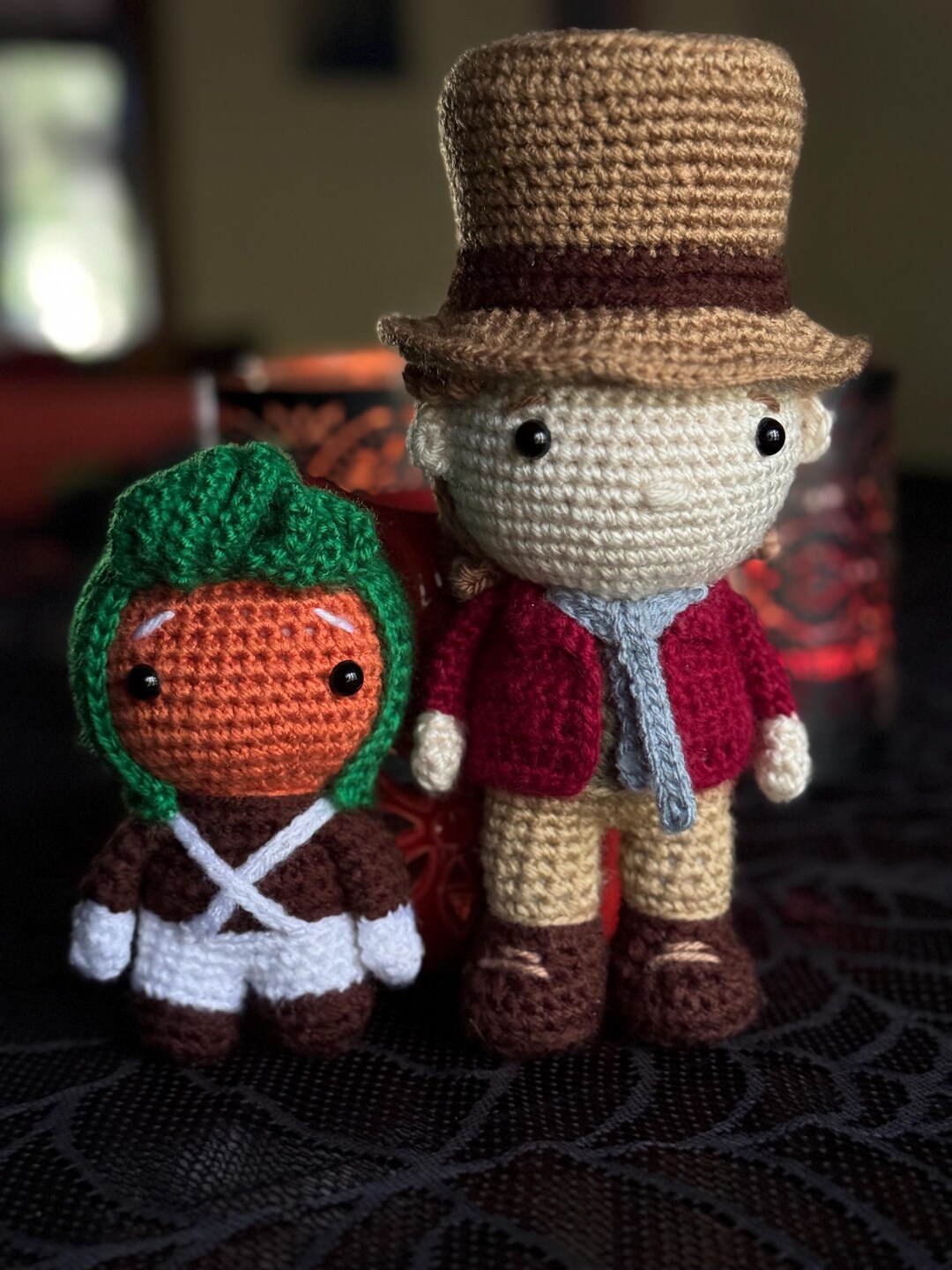 Willy Wonka and Oompa Loompa Inspired Crochet Characters Handmade - Etsy