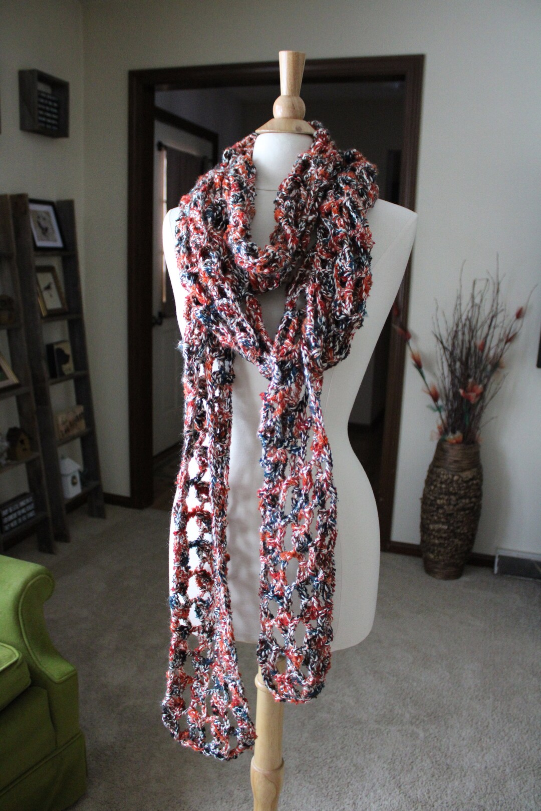 SUPER Long Scarf! Handmade Crochet Colorful Multicolor Scarf - Etsy