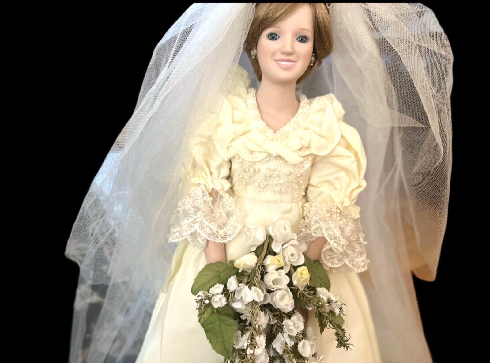 Danbury Mint Princess Diana Porcelain Bride 18" Doll Royal Wedding 1986 ...
