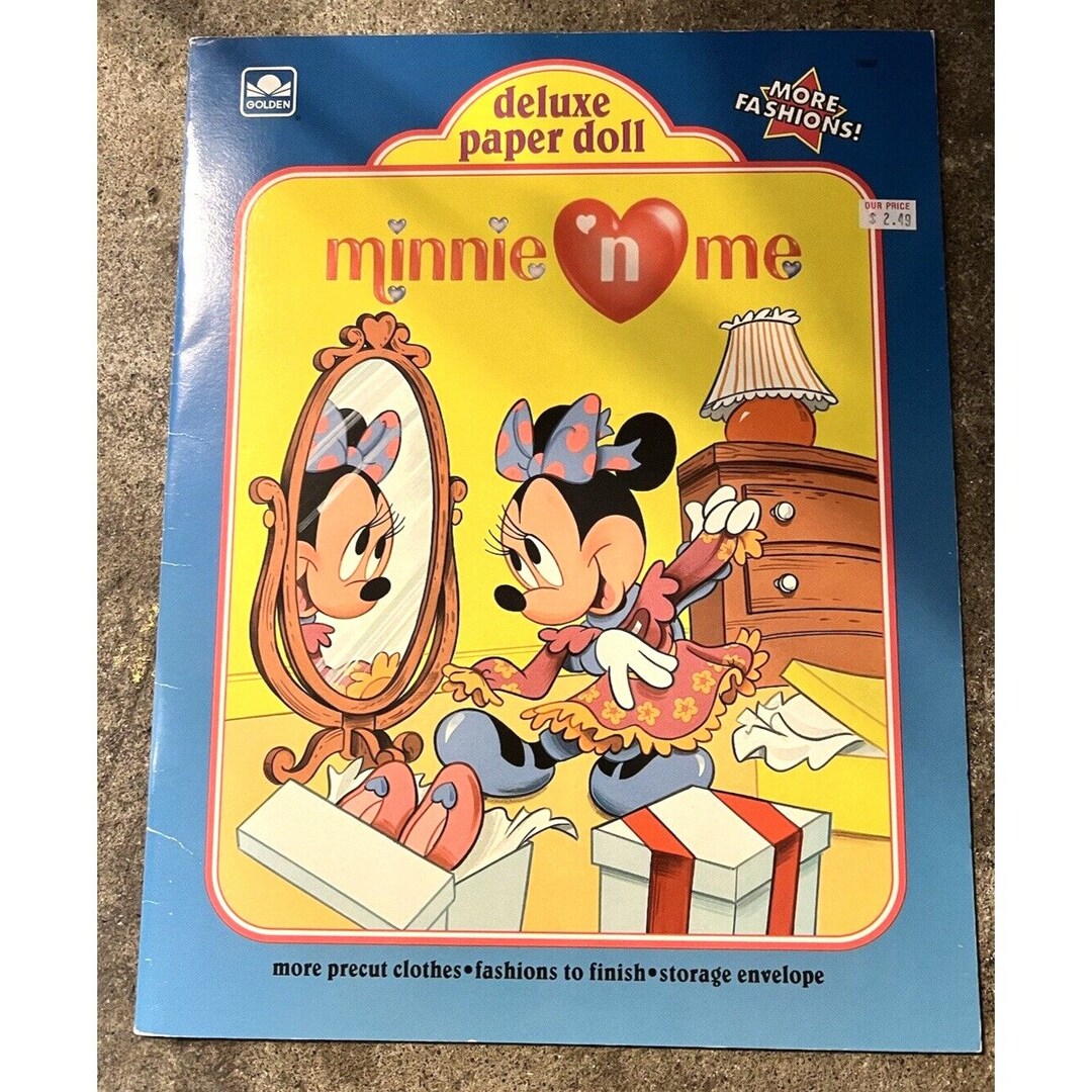 Disney Minnie Mouse Paper Doll Book DELUXE Edition - Etsy