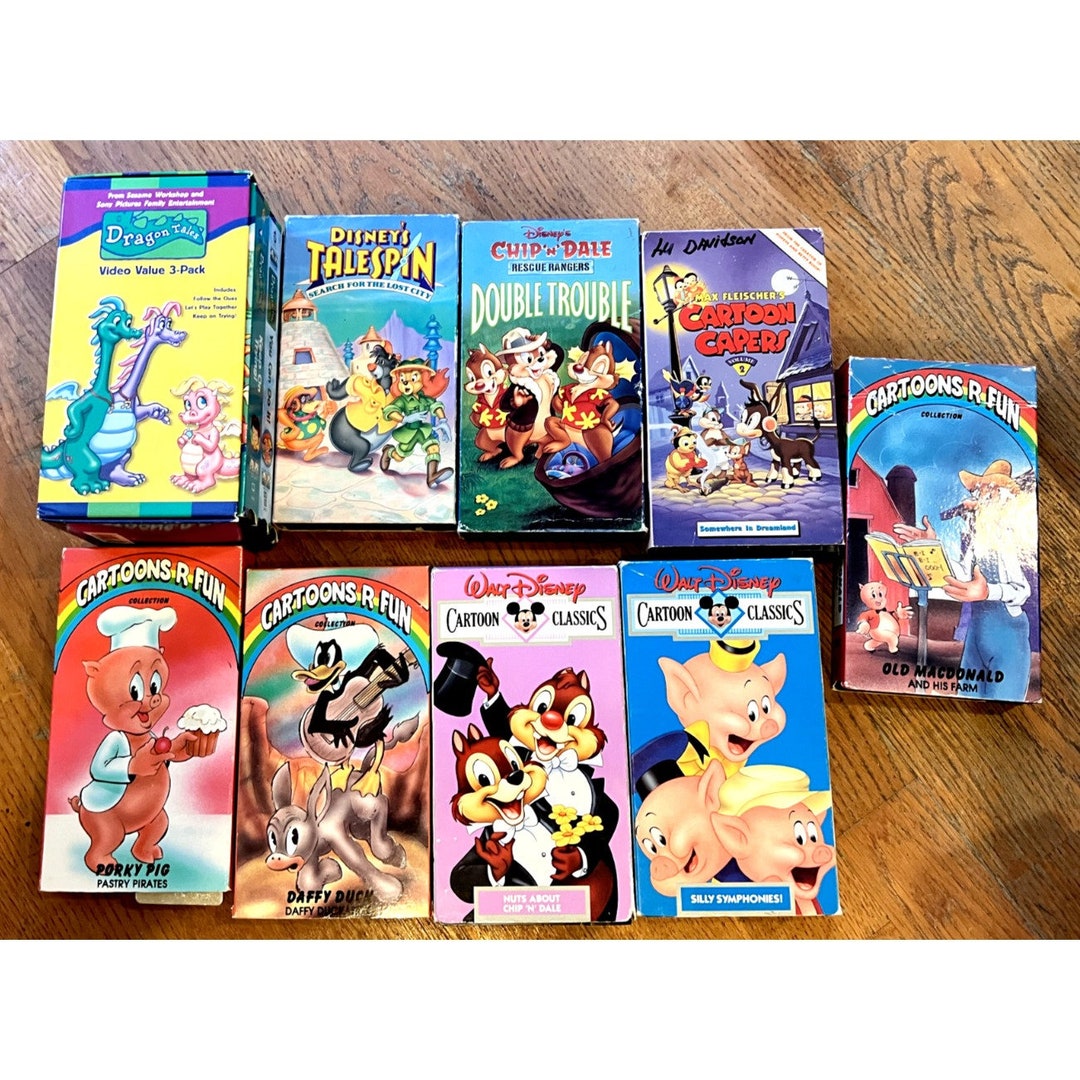 Vintage 80s 90s Classic Cartoon VHS Kids TV of 11 Tapes Disney - Etsy