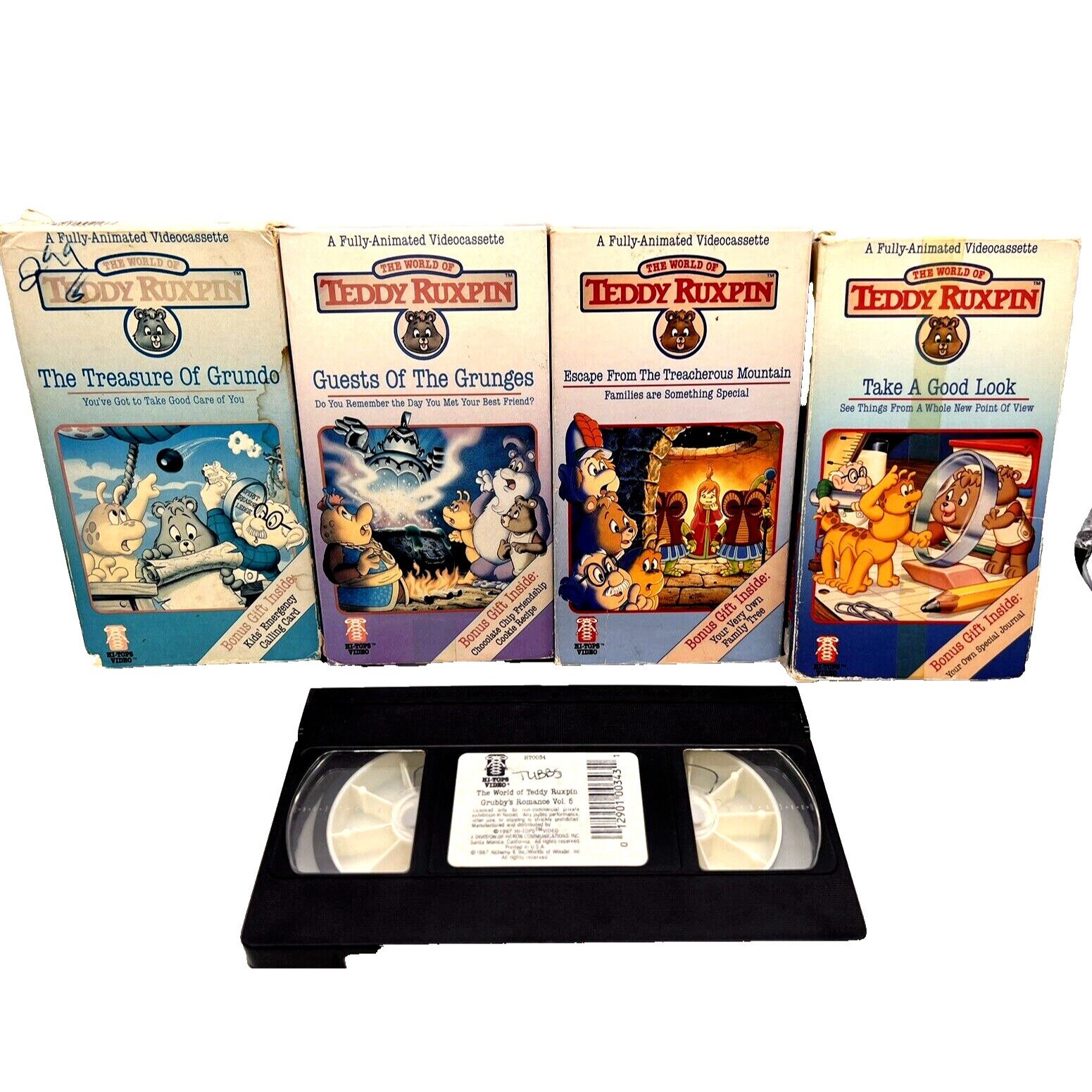Teddy Ruxpin VHS Tape Lot Vintage 1986 Volume 1-5 Take a Look - Etsy