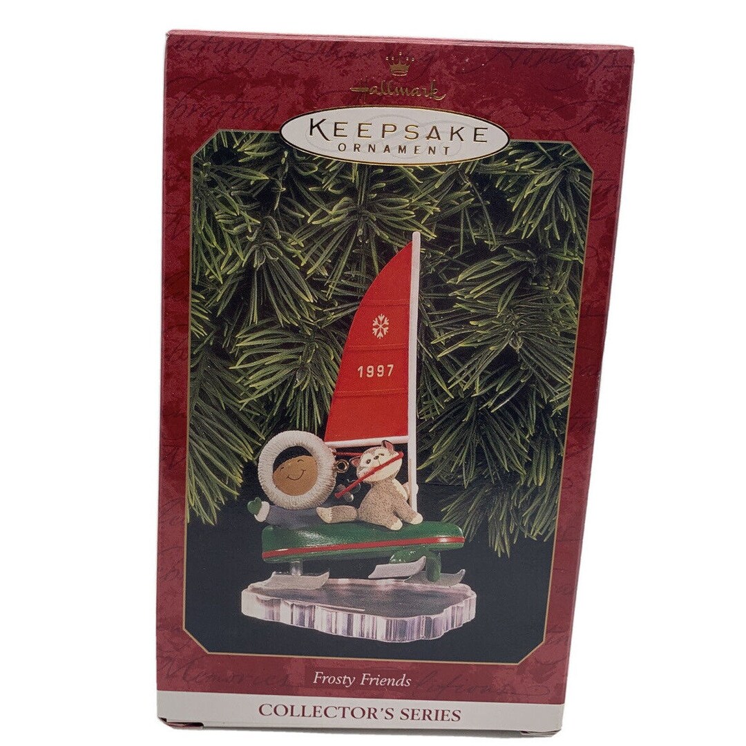 Hallmark Frosty Friends 1997 Christmas Ornament Eskimo Kitten - Etsy