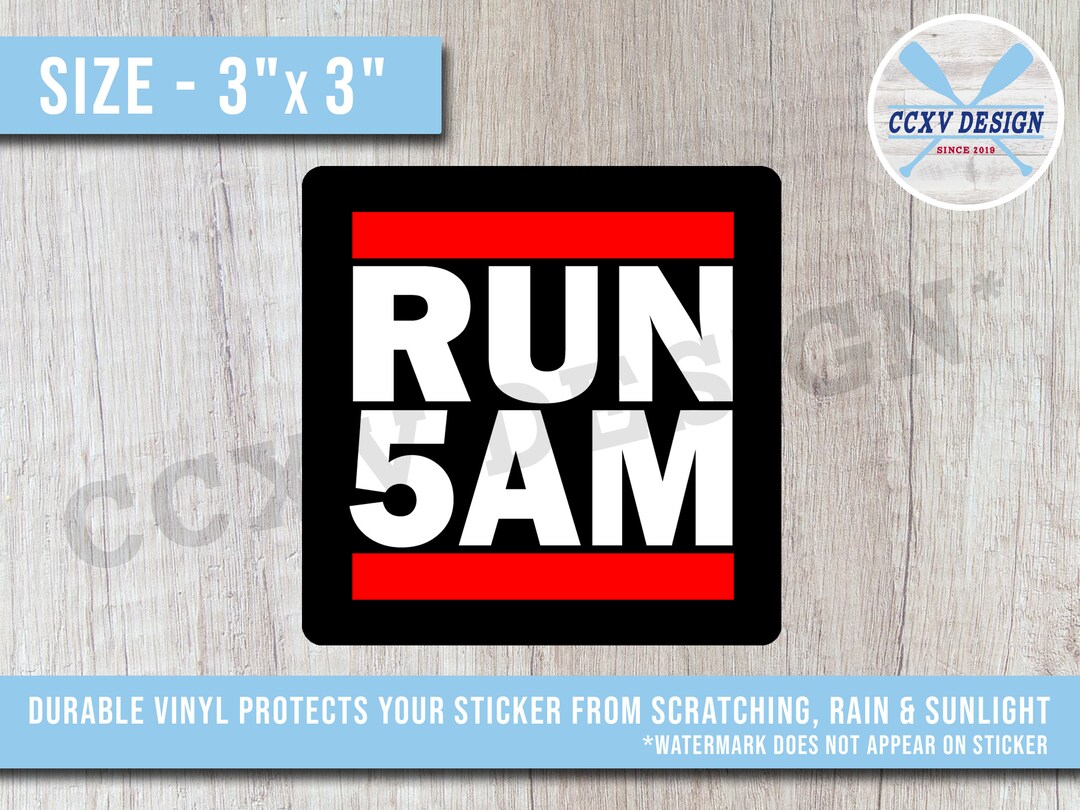 RUN 5AM Sticker 5 AM Run Club Running 5k Marathon - Etsy