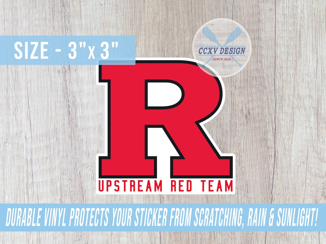Rutgers Upstream Red Team Sticker | Football Basketball Baseball - Etsy