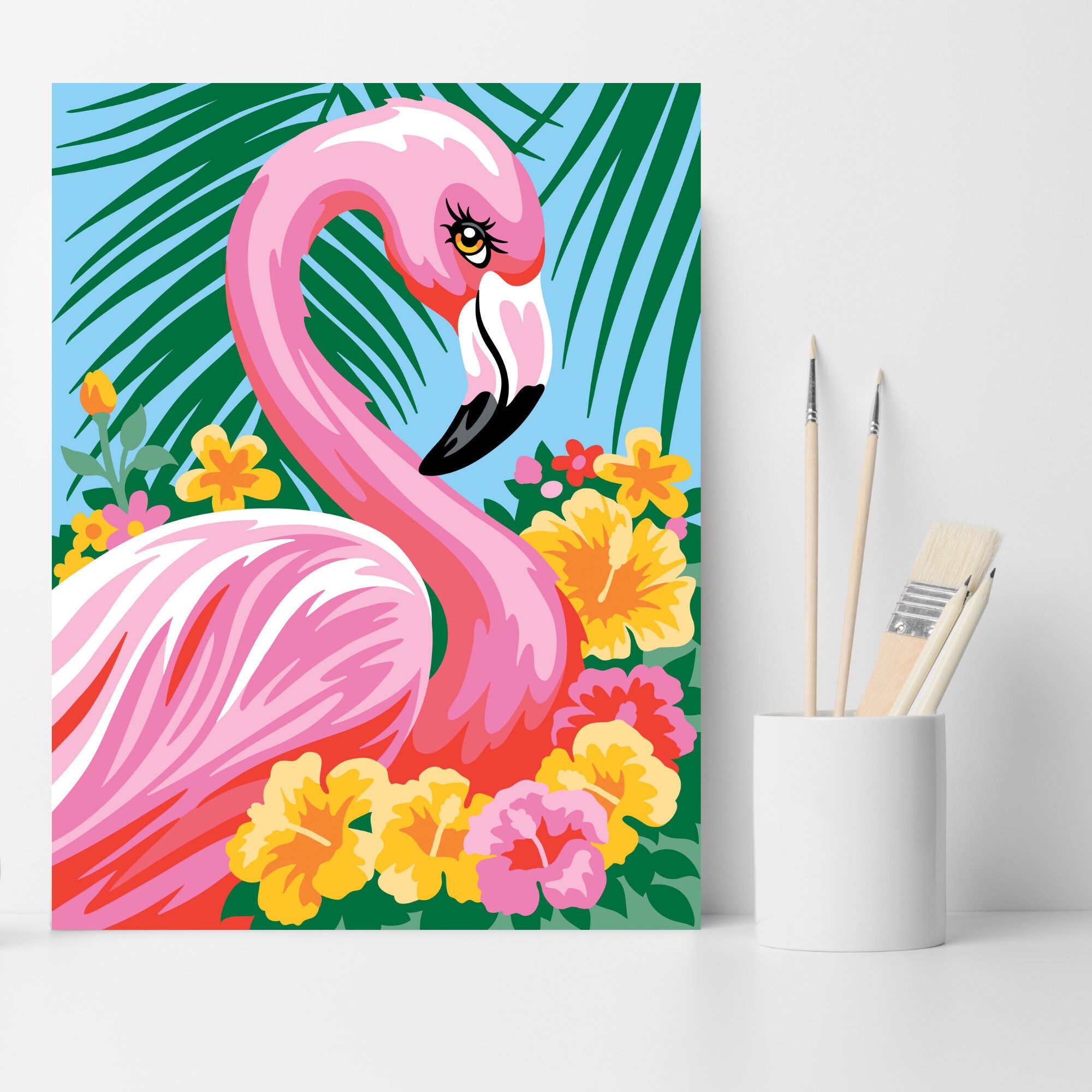 Flamingo Paint by Numbers DIY Picture Junior Painting Kit | Etsy