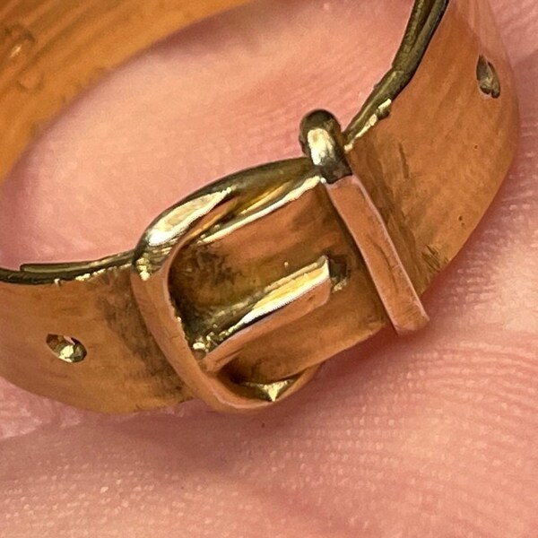 Gold Buckle Ring - Etsy