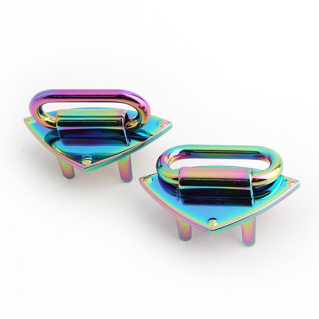4pcs Rainbow Bag Chain Strap Connector Bridge Buckle Screw D Ring Purse ...