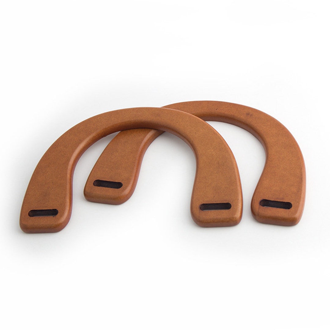 1 Pair Wooden Bag Handle for Bag Crochket Bag Handles Wood Bag Handles ...