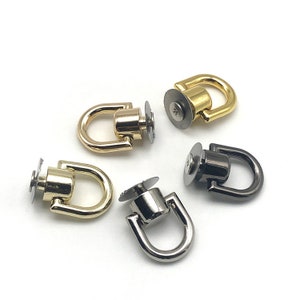 4pcs High Quality Screw D Ring Bag Chain Strap Connector Bridge Buckle ...