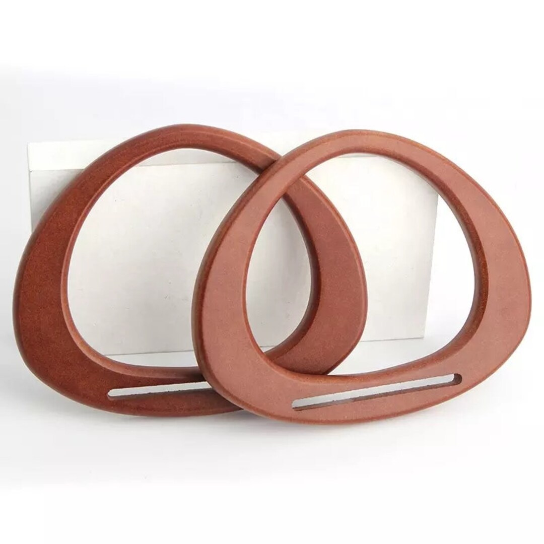 A Pair Wooden Bag Handle for Bag Crochket Bag Handles Wood Bag Handles ...