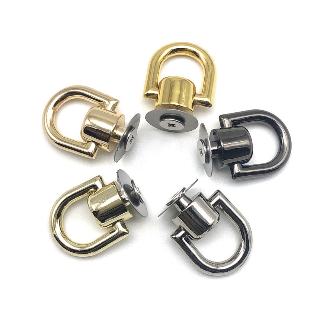 4pcs High Quality Screw D Ring Bag Chain Strap Connector Bridge Buckle ...