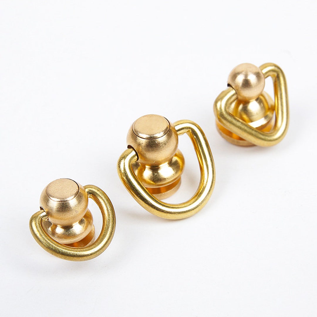 4pcs High Quality Screw D Ring Brass D Ring Bag Chain Strap Connector ...