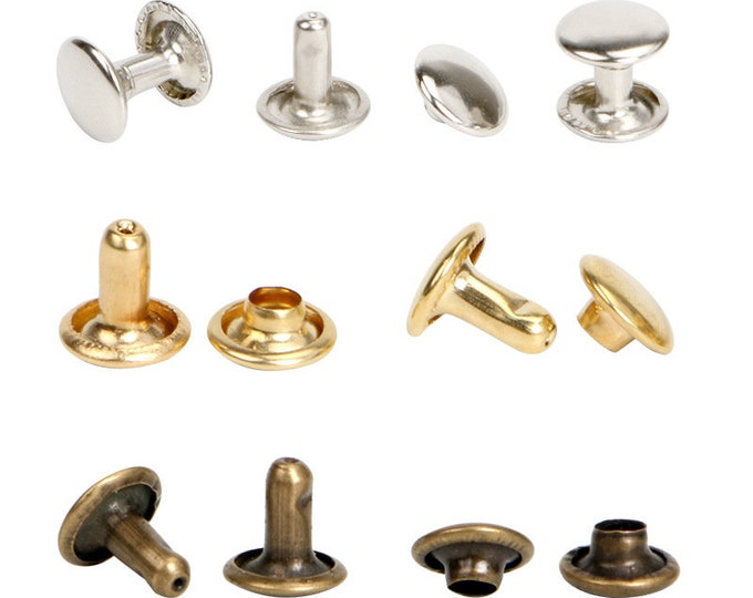 100pcs Double Cap Rivets 6mm/7mm/8mm/9mm/10mm Rivets Rapid Rivets ...