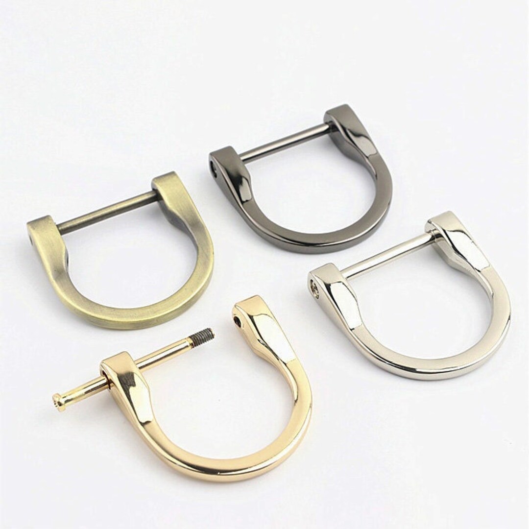 4pcs 125mm Screw D Ring Metal D Ring Buckle Bag Chain Strap Connector ...