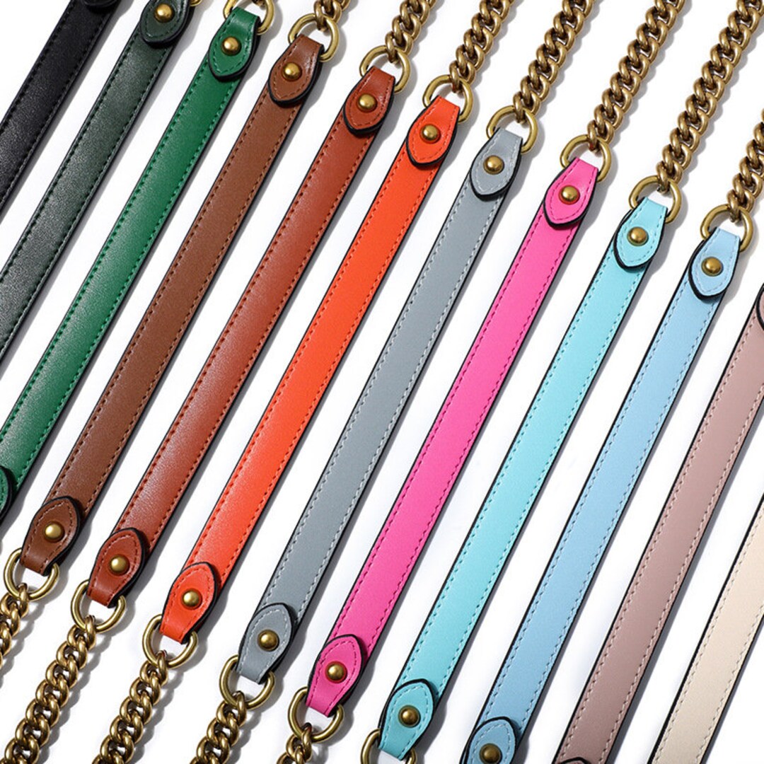 12color High Quality Antique Gold Bag Chain Strap Leather Purse Strap ...