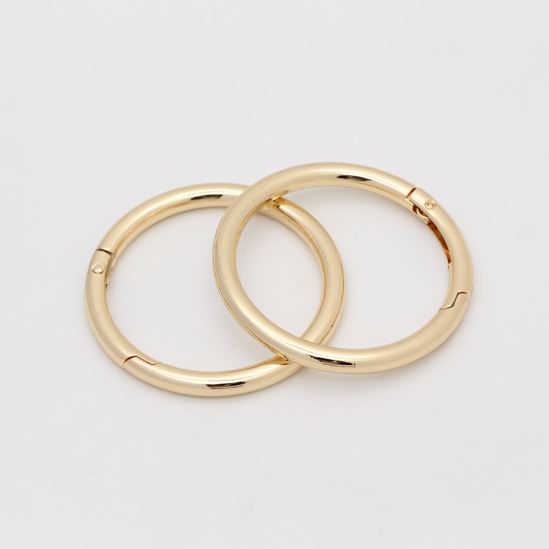 4pcs 250mm Inner Spring Gate Ring Gold Spring Ring Snap Hook Bag ...