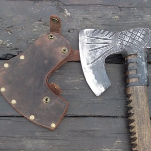 A Bearded Ax With a Hook and a Leather Sheath to Go With It - Etsy