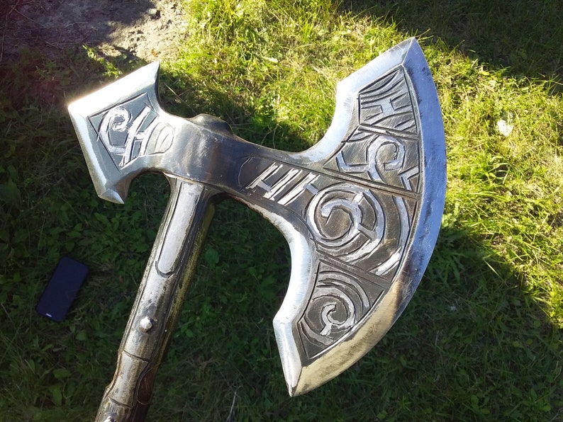 Axe Functional Replica of the Iron Battle Axe From Computer | Etsy