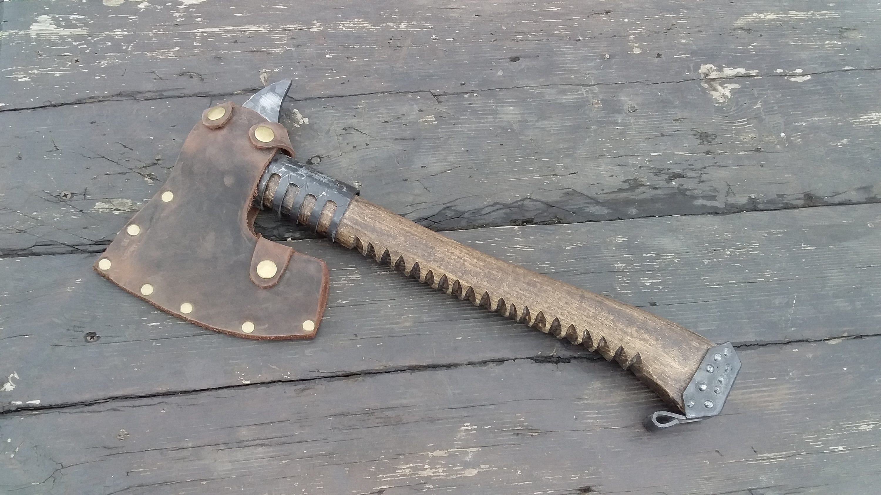 A Bearded Ax With a Hook and a Leather Sheath to Go With It | Etsy