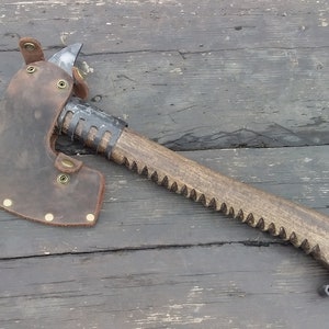 A Bearded Ax With a Hook and a Leather Sheath to Go With It - Etsy