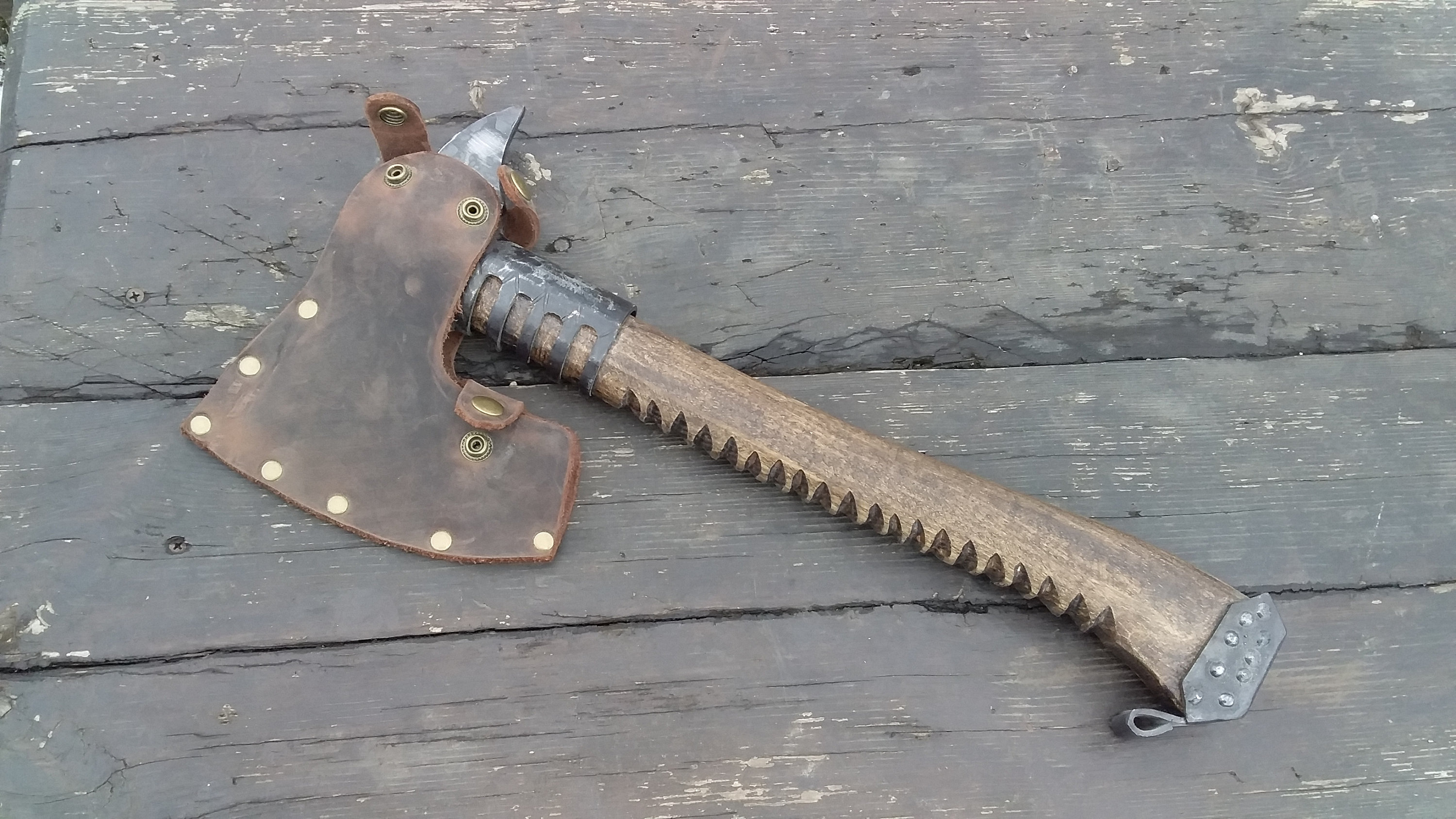 A Bearded Ax With a Hook and a Leather Sheath to Go With It | Etsy