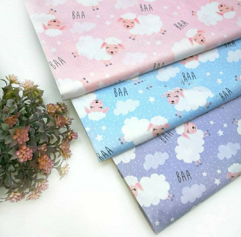 SHEEP FABRIC sheep print 100% Cotton fabric by the yard | Etsy