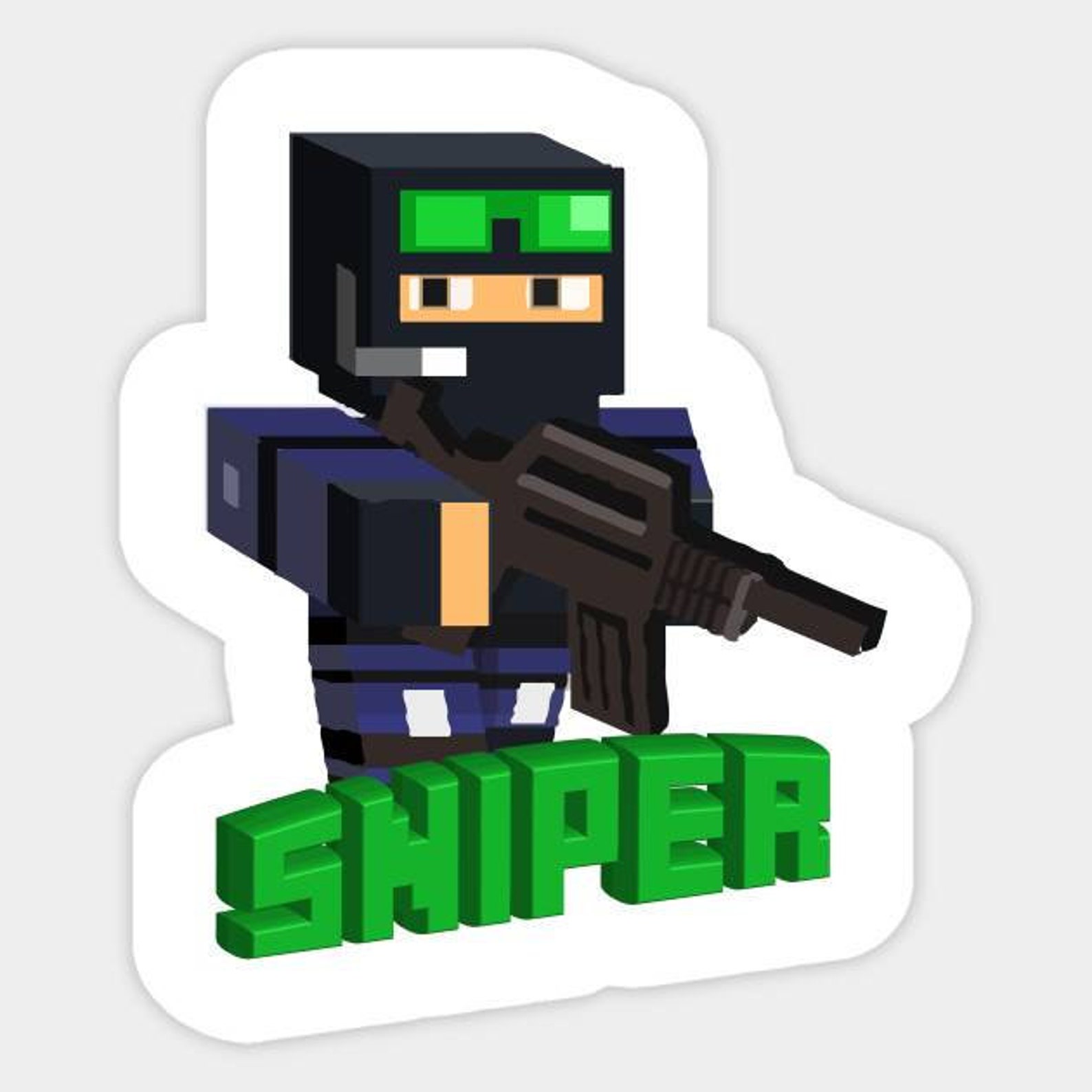 Minecraft Sniper Vynil Sticker Decal - Etsy