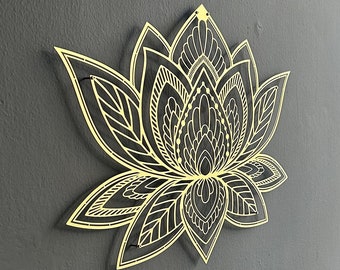 Mandala Wall Art Lotus Wall Art Lotus Flower Wall - Etsy
