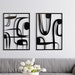 Mid Century Wall Decor Set, Abstract Metal Wall Art, Living Room Wall ...
