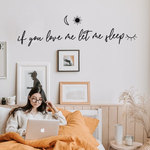 If You Love Me Let Me Sleep Sign - Etsy