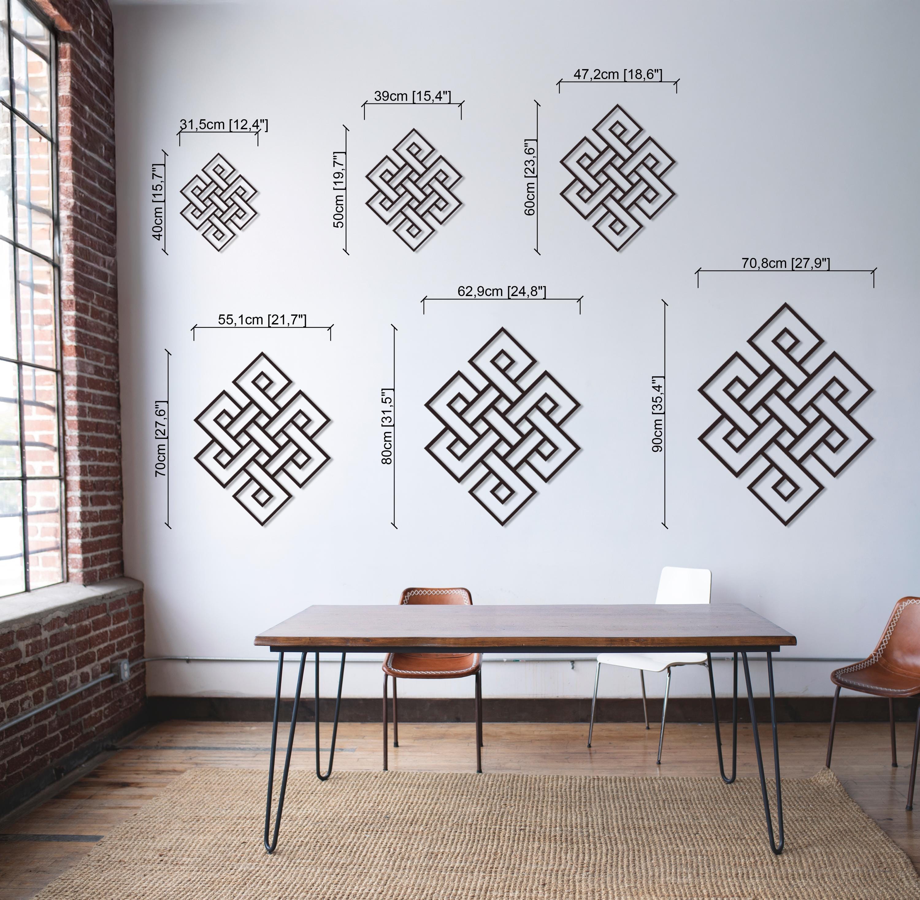 Endless Knot Metal Wall Art: Shrivasta Amulet Decor - Etsy