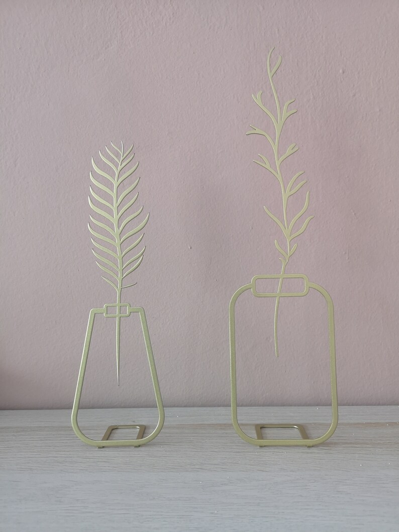 Gold Modern Vase Gold Decorative Object Gift for Her - Etsy