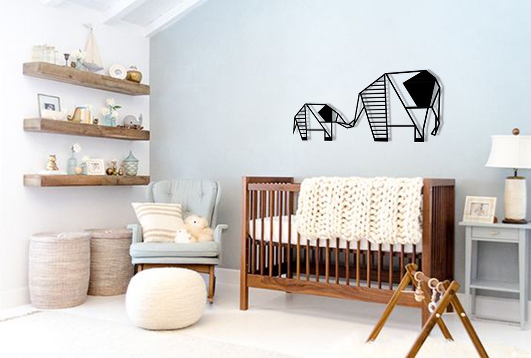 Nursery Room Wall Art, Elephant Family Wall Decor, Kids Room Wall Decor ...